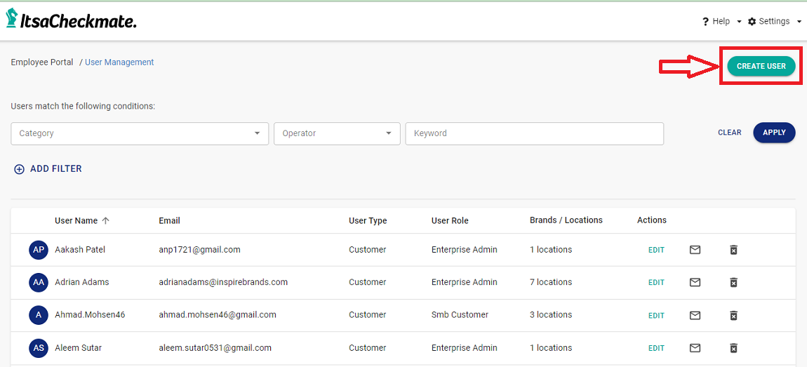 Manage User Access Function – ItsaCheckmate Manage User Access Function – ItsaCheckmate