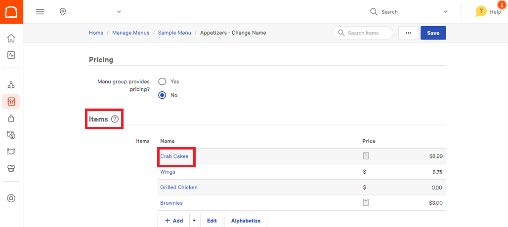How to Set Menu-based Pricing in Toast POS – Checkmate