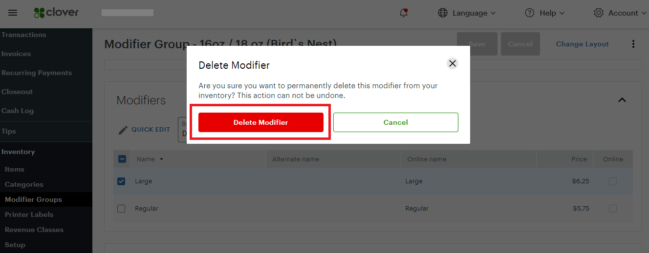 Clover - Menu Management Guide – Checkmate