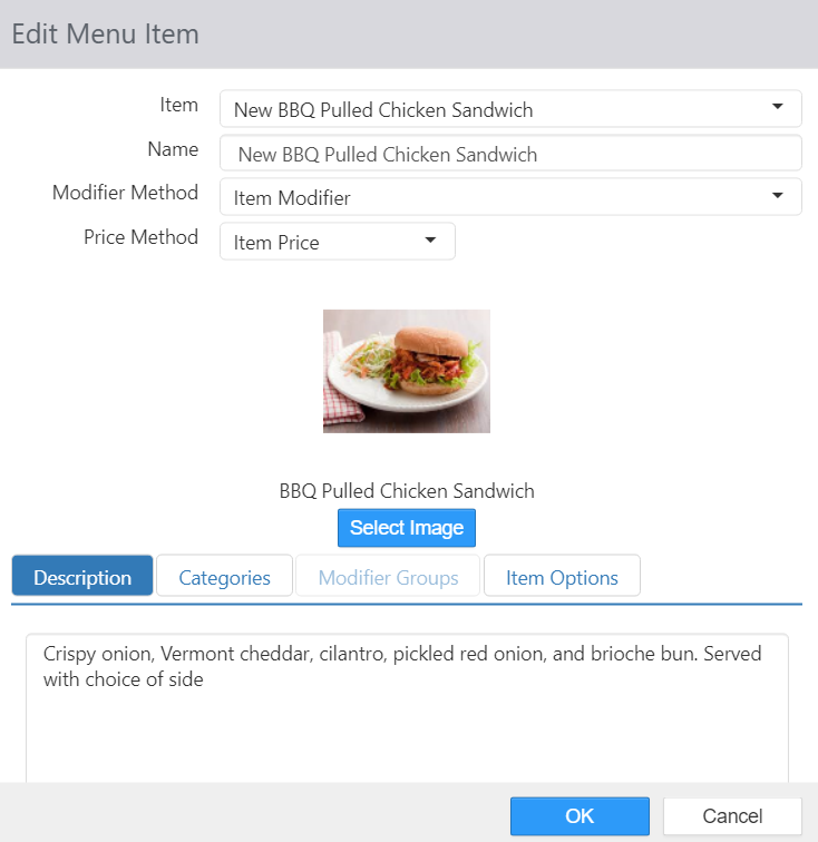Brink - Menu Management – Checkmate