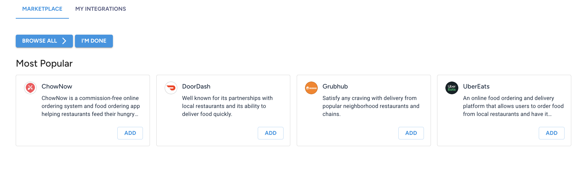 Ordering Platform Setup step in Onboarding – Checkmate