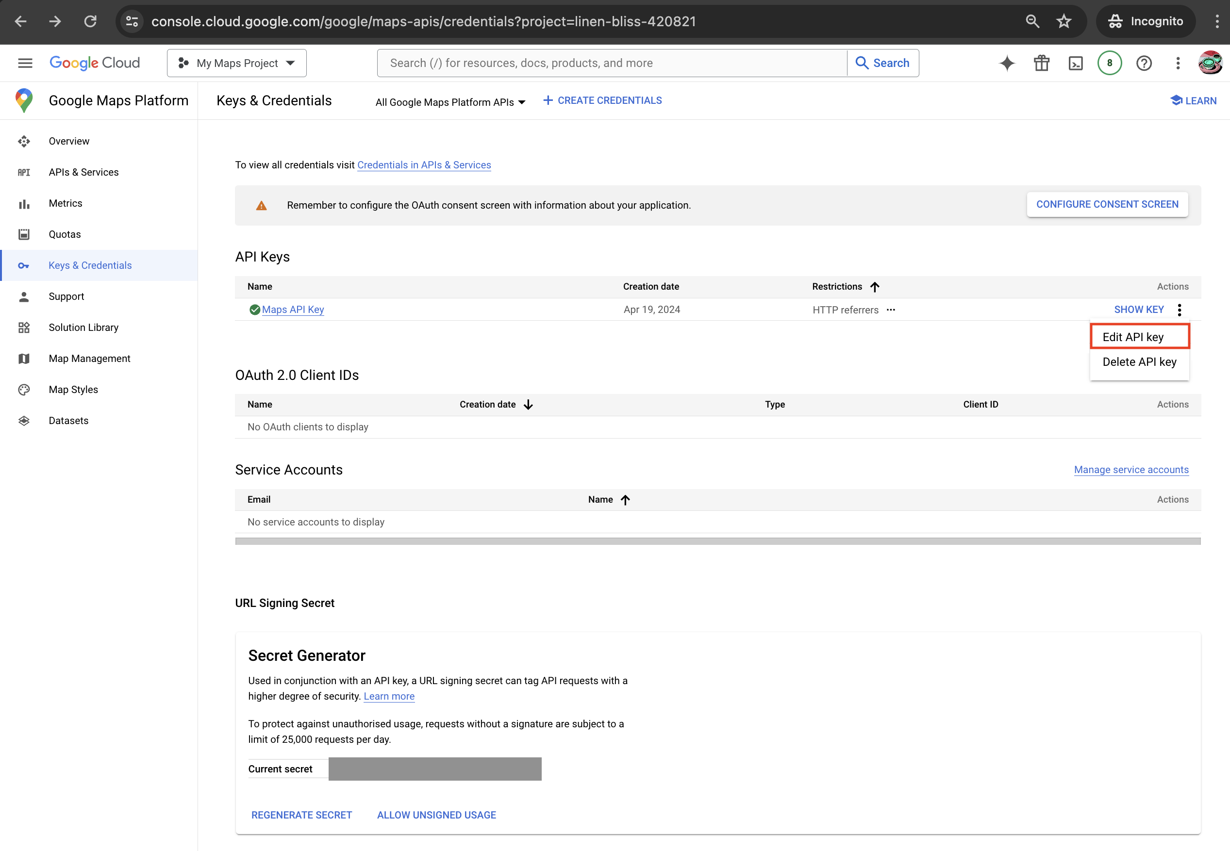 How to set up a Google Maps API Key for Web & Mobile App Ordering – Checkmate