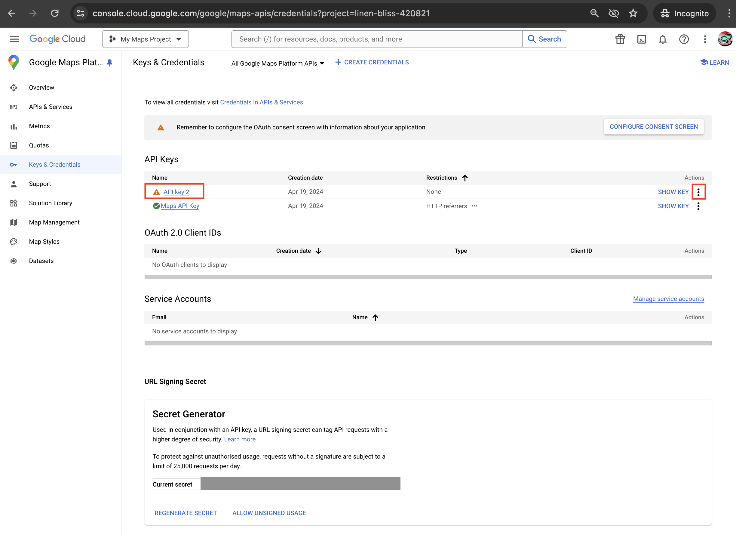 How to set up a Google Maps API Key for Web & Mobile App Ordering – Checkmate