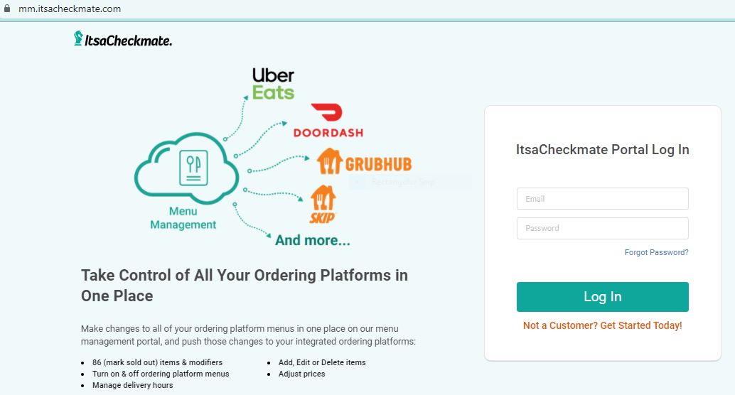 Ordering Platform Setup step in Onboarding – ItsaCheckmate